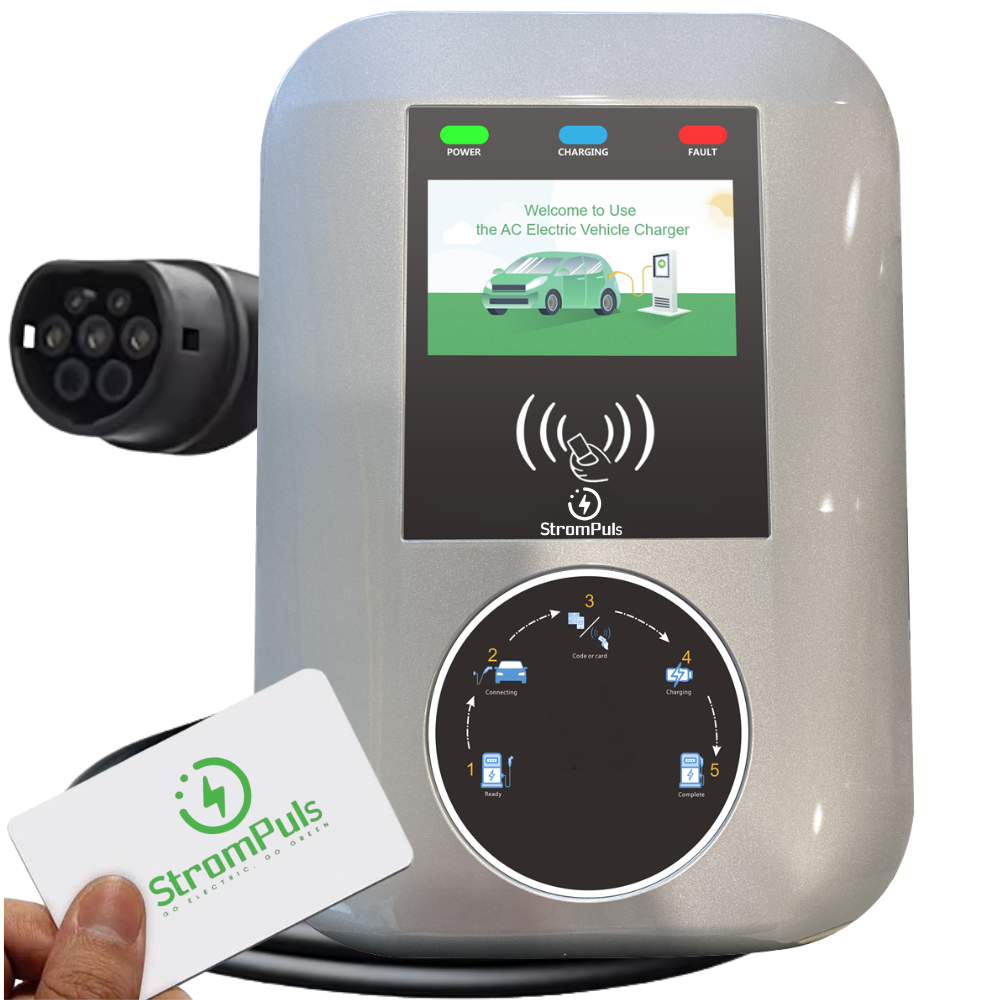 StromPuls 7.5 kW EV Charger| Control via App or RFID | OCPP | Bluetoot