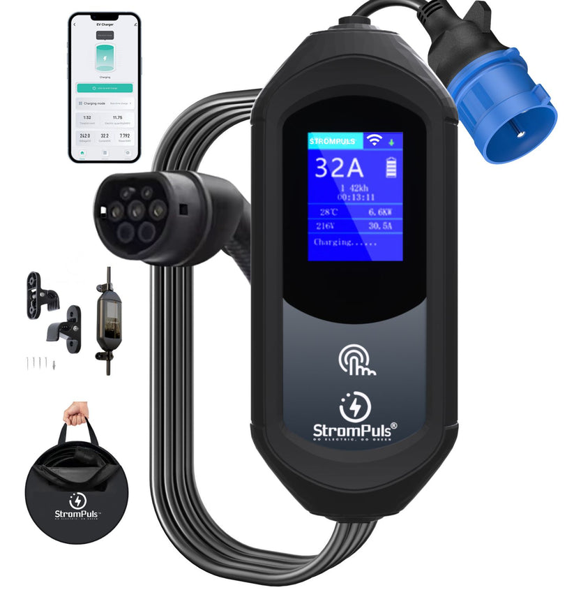 Strom Pro 7.5 kw Portable EV Charger 10meter Cable length – StromPuls